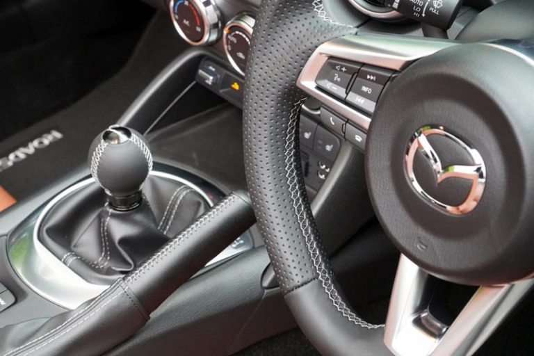 Limited production of "gray stitch" ND steering set. | AutoExe Mazda Car Tuning & Customization