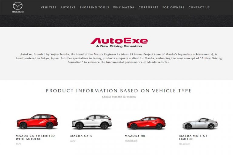 Four AutoExe special models debut in Indonesia | AutoExe Mazda car tuning & customization